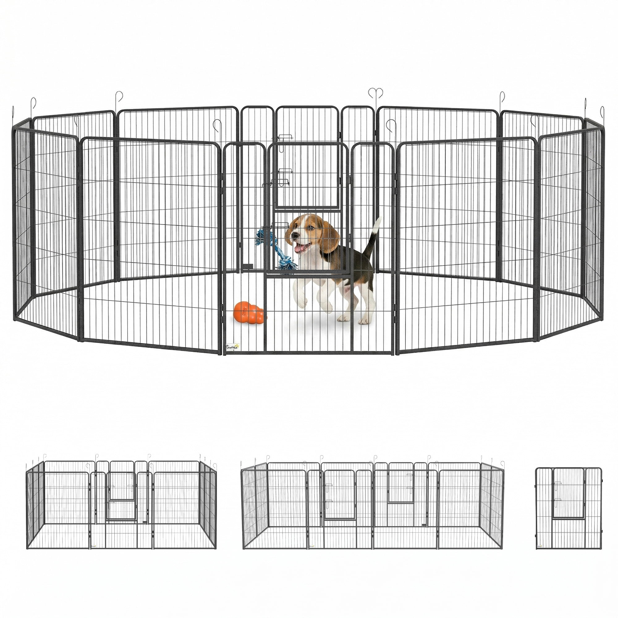 Click here for Pawhut Dog Pen With Gate  12 Panels Puppy Playpen... prices