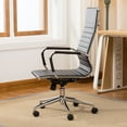 Belleze Modern High-Back Ribbed Upholstered Conference Office Chair ...