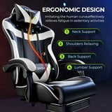 Gaming Chair, Seenda Video Game Chair with Footrest and Lumbar Support ...