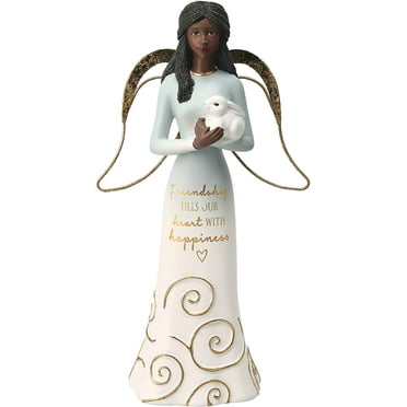 Pavilion Gift Company- 5 Inch Friendship Angels Holding Heart Figurines ...