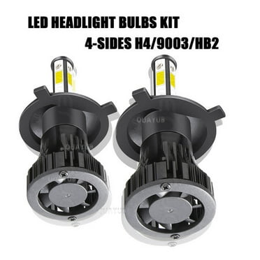 AUXITO H4/HB2/9003 LED Headlight Bulb, 80W 16000LM Super Bright, Dual Beam Conversion Kit 6000K ...