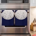 2 Pack Hand-painted Flowers Kitchen Towels with Leaves Simple Style ...