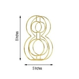 BalsaCircle 8" Gold 8 Metal 3D Wire Alphabet Number Sign Wedding Party ...