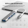 Usb C 3 0 Hub 4 Port Type C To Usb Hub Ultra Slim Portable Data Hub