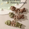 Catnip & Silvervine Chew, Eco-Friendly Wooden Fish Bone Toy for Kitten ...