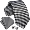 Mens Ties Stripe Tie and Pocket Square Set Classic Formal Woven ...