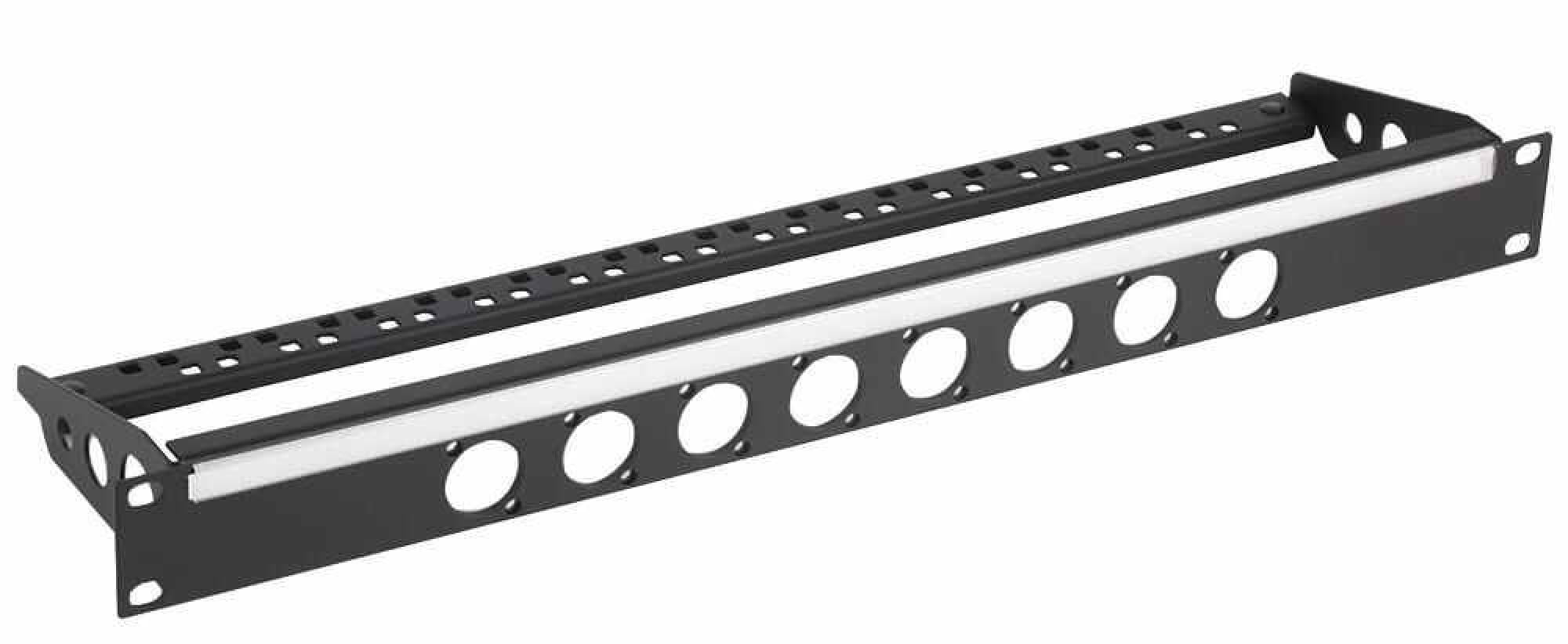 PENN ELCOM - 19" Rack Panel Punched for 8 D Series Connectors - 1U ...