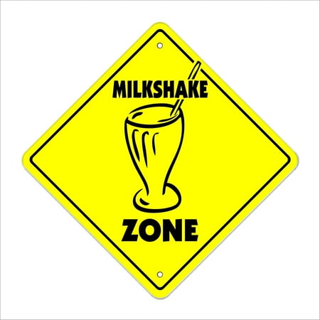 Milkshake Crossing Sign Zone Xing | Indoor/Outdoor | 20" Tall Sign ...