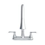 WMF-8201ZNL-CP Hybrid Metal Double Handle Kitchen Faucet with Pull Down ...