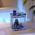10L Fish Tank, Aquarium Starter Kits with Silent Filter, LED Light ...