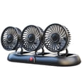 Triple Head Car Fan, 360° Rotatable Adjustable Dashboard Cooling Fan ...