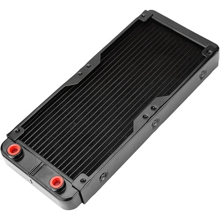 Water Cooling Radiator, 240mm G4/1 18 Tube Aluminum Water Cooler ...