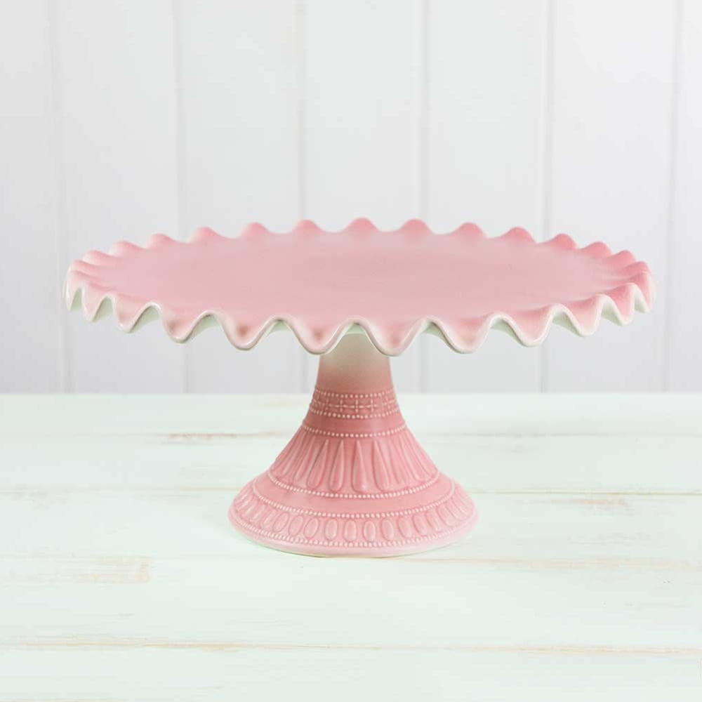 Cake & Candy Displays Cake & Dessert Stand 14 in. Diameter Ruffled ...