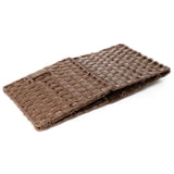 Foldable Synthetic Plastic Wicker Storage Basket with Iron Wire Frame ...