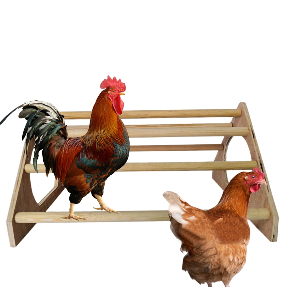 SPRING PARK Handmade Chicken Roosting Bar Stand Sturdy Wooden Chick ...