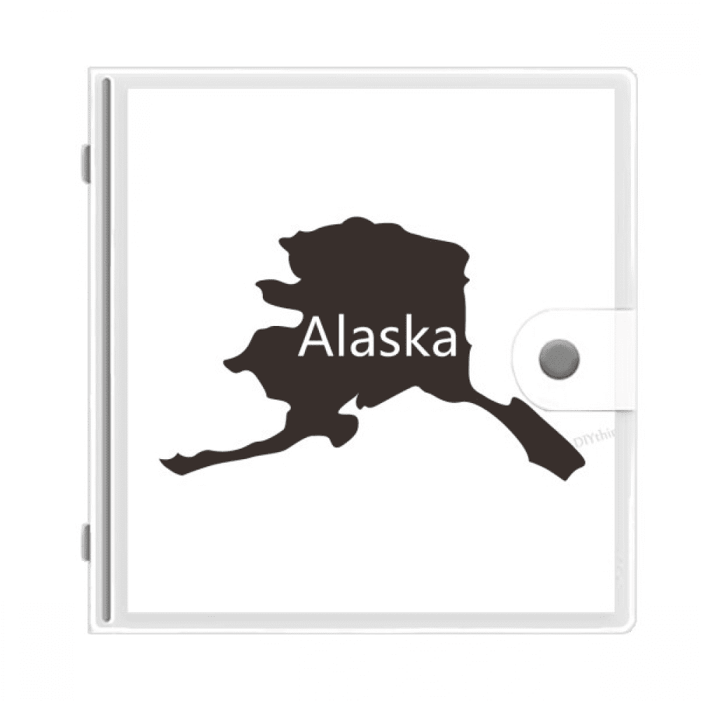 Alaska USA Map Stars Stripes Flag Photo Album Wallet Wedding Family 4x6 ...