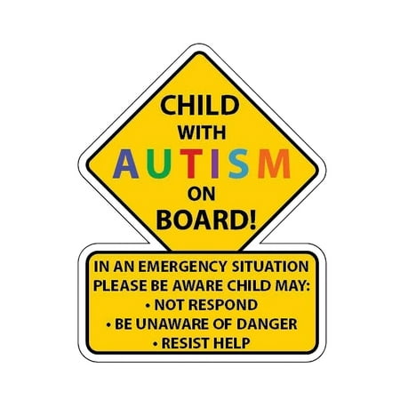 Warning Mark Self Adhesive Car Sticker Autism On Board Styling Body ...