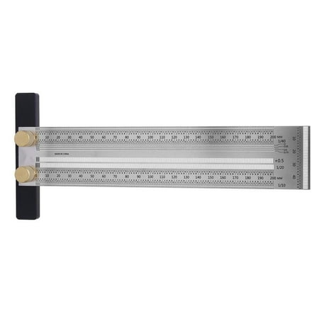 YDJKET Stainless Steel Scribing Ruler, T-Type Marking Ruler, Precision ...