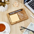 1 Set 2Pcs Flower Printed Wood Display Trays for Sticky Notes Rectangle ...
