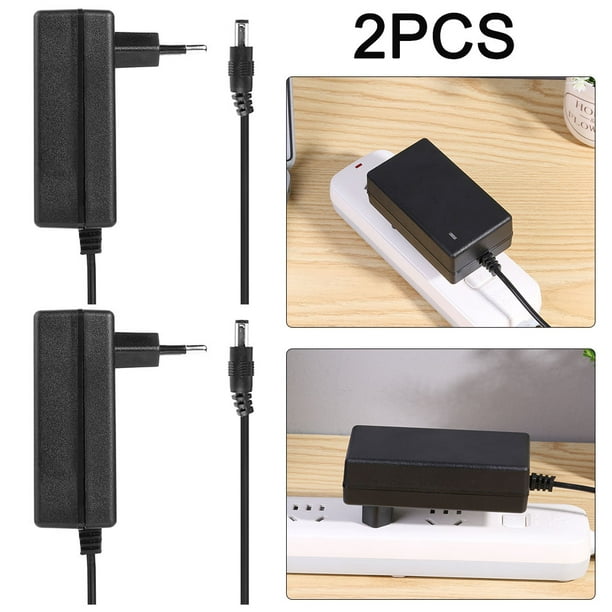 2 Uds 21V 2A 18650 Cargador Batería Litio DC5.5mm Cargador/adaptador Corriente (UE) | Walmart en ...