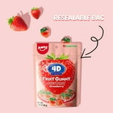 AMOS 4D Fruit Gummy Strawberry Burst, Chewy Jelly Filled Snacks, 2.29oz ...
