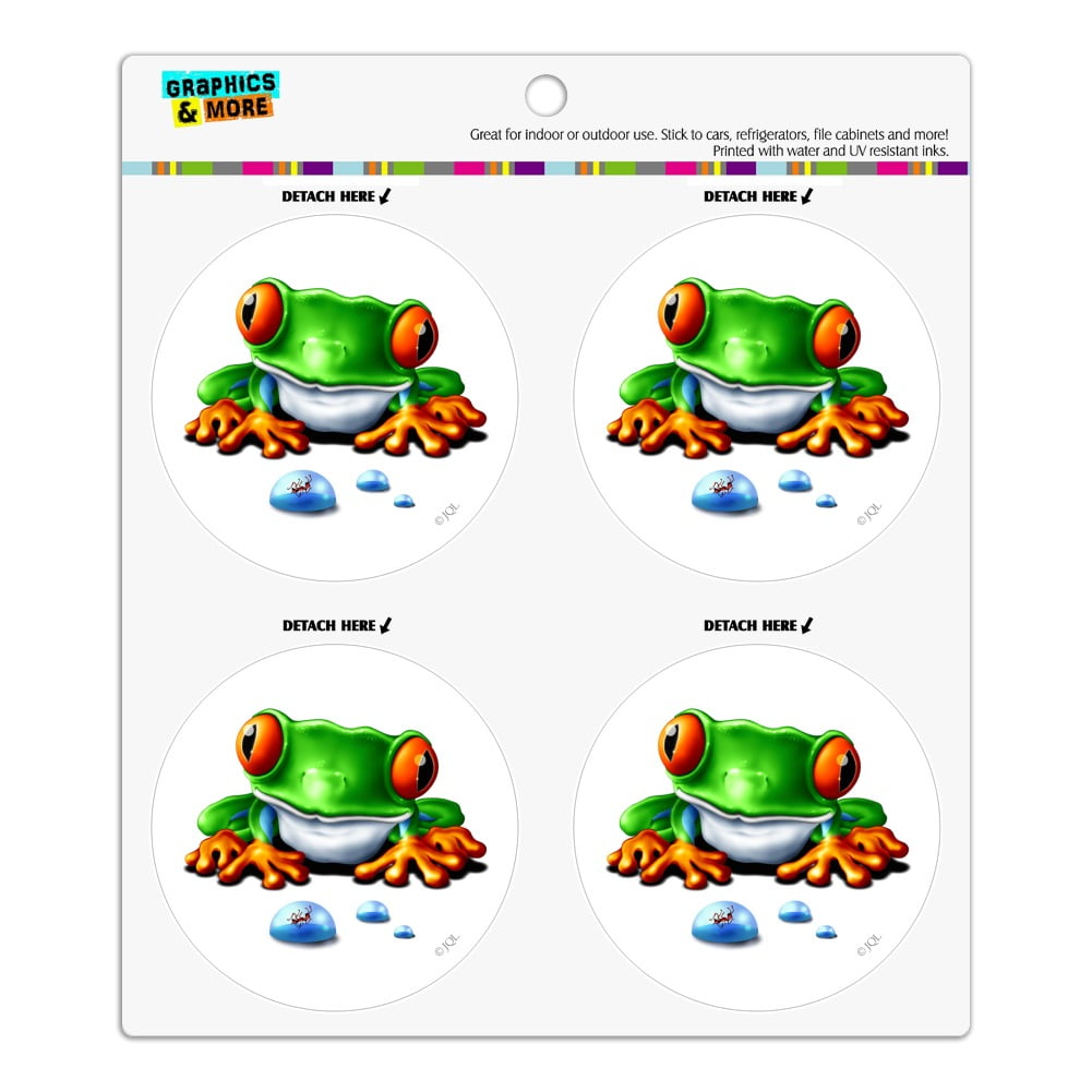 Rainforest Red Eyed Tree Frog and Ant Refrigerator Fridge Locker Vinyl ...