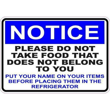 Office Refrigerator Rules Sign - Walmart.com