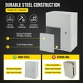 16x12x8 Steel Electrical Box, IP66 Waterproof & Dustproof, Steel ...