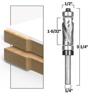 Top Bearing Ultra-Performance Compression Flush Trim Router Bit - 1/4 ...