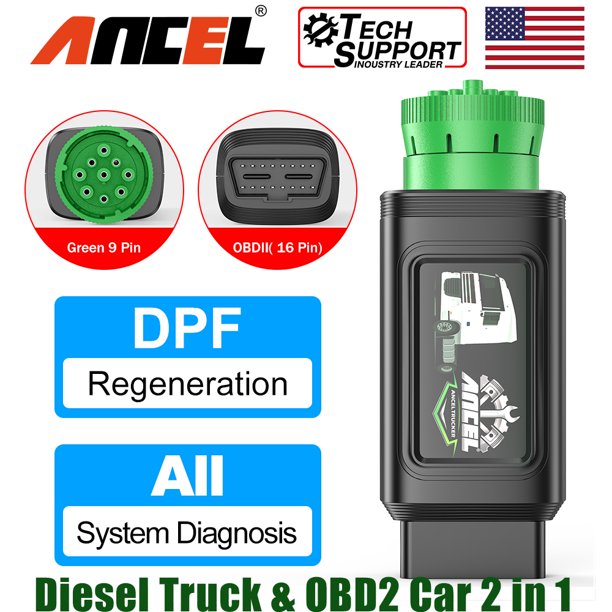 ANCEL Bluetooth Heavy Duty Truck Scanner All System DPF Regeneration ...
