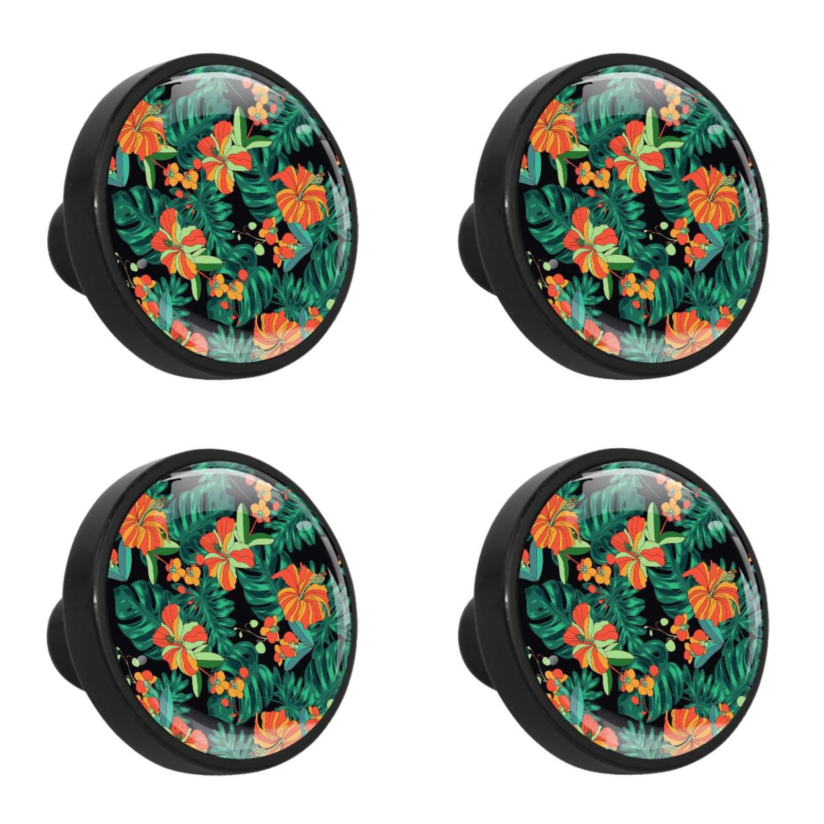 4 Pcs Tropical Plants Knobs for Kitchen Cabinet Cupboard Dresser ...