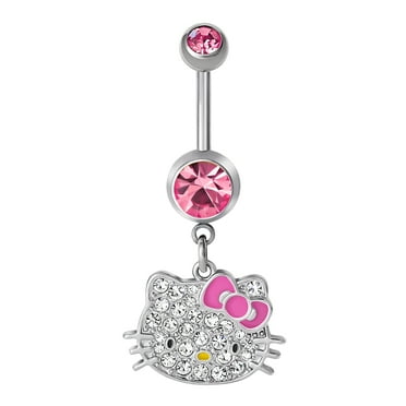 Sanrio Hello Kitty 20G Stainless Steel Nose Ring Bone Stud - Officially Licensed Women's Body ...
