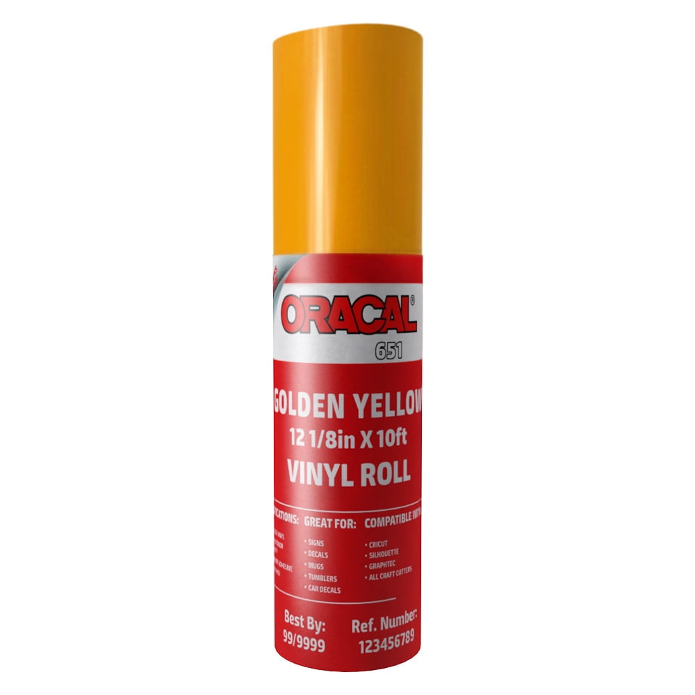 12" x 10ft Roll of Oracal 651 Golden yellow Craft Vinyl - Adhesive ...