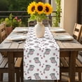 Cartoons Little Elephants Table Runner-60 Inch Long Modern Pink ...