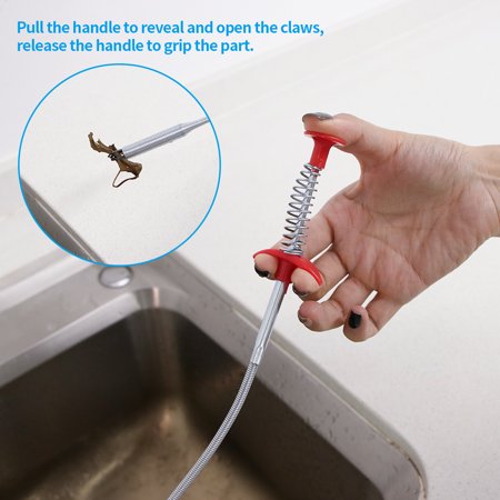 Flexible Long Reach Claw Pick Up Narrow Bend Curve Grabber Tool Spring ...