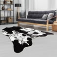 HOMORE Cowhide Rug, Cute Cow Print Rug for Living Room Faux Cow Hide ...