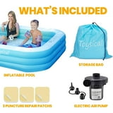 Toysical Inflatable Pool with Pump, 118 x 72 x 22” Durable Above Ground ...