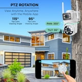 Merkury Smart Outdoor Camera 1080p - Dual Lens Pan-Tilt Security Cam ...