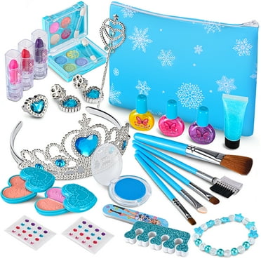 29 Pcs Kids Makeup Kit for Girls, Safe & Non Toxic Washable Makeup Toy ...