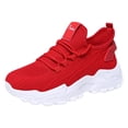 AUDeals Womens Athletic Slip On Running Sneakers Breathable Mesh White ...