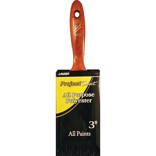 Linzer Project Select 3 in. All-Purpose Polyester Flat Paint Brush ... Linzer Project Select 3 in. All-Purpose Polyester Flat Paint Brush ...