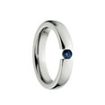 Blue Saphire 4mm Stainless Steel Tension Set Ring - Walmart.com