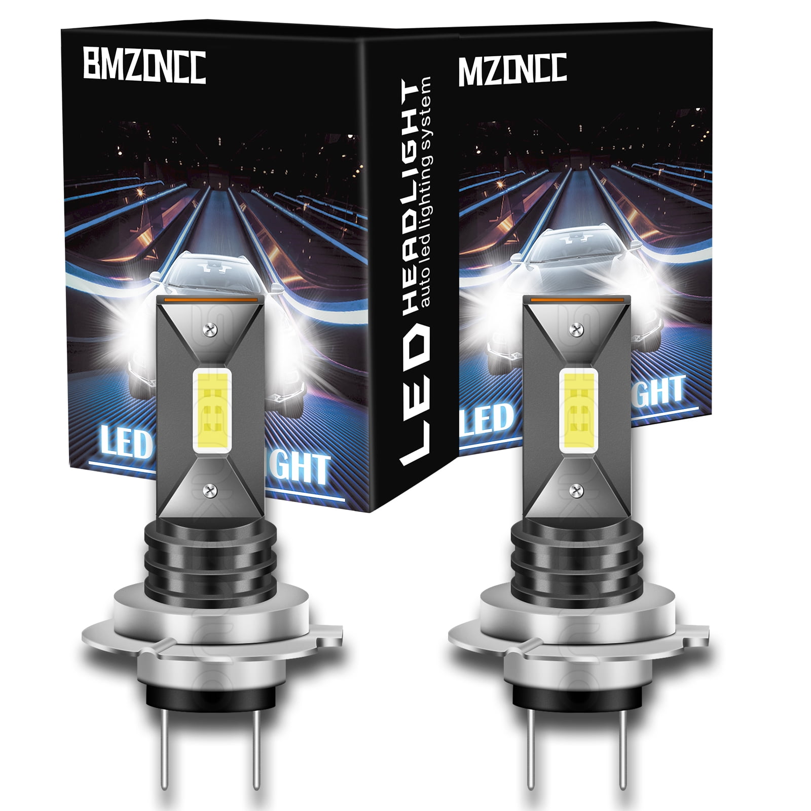 H7 Headlight LED Bulbs Super Bright High/Low Beam/Fog Light, 40W 4000LM ...