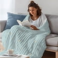 Blue Starry Sky Throw Blanket for Couch Modern Minimalist Watercolor ...