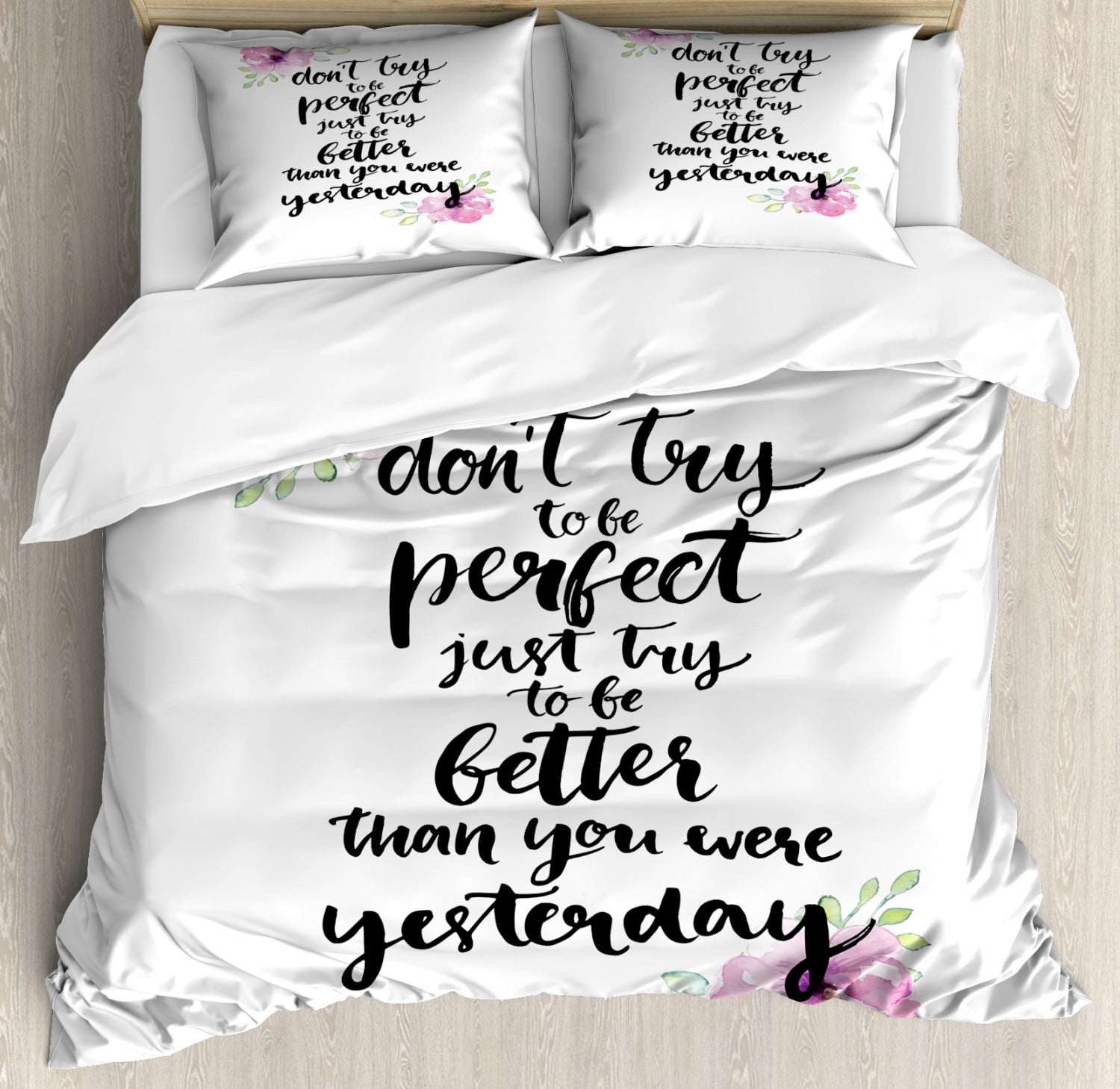 Motivational King Size Duvet Cover Set, Motivation Boosting Inspiration ...