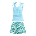 Conairie Two Piece Girl Tankini Sets Floral Print Sleeveless Tank Tops ...