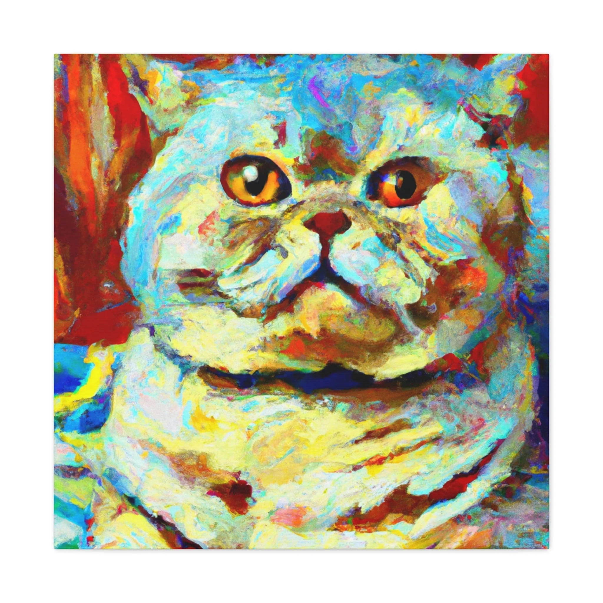 Feline Loneliness Expressionism - Canvas - Walmart.com