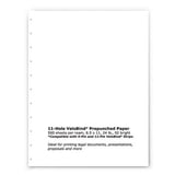 PrintWorks Professional Prepunched Paper, 8.5 x 11, 20 lb., Velobind 11 ...