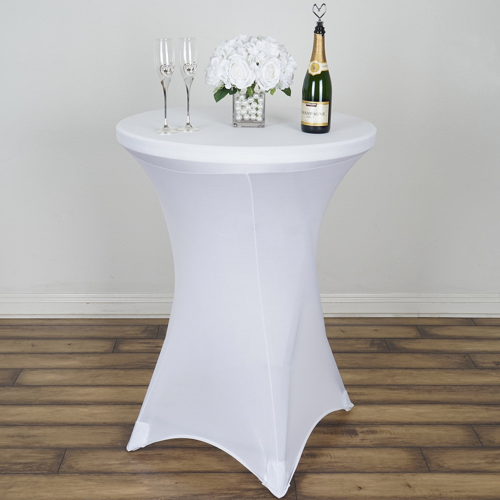 Efavormart White Wholesale Stretchy Spandex Tablecover For Cocktail ...