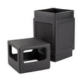 Canmeleon Side-Open Receptacle Square, Polyethylene, 38 gal, Textured ...